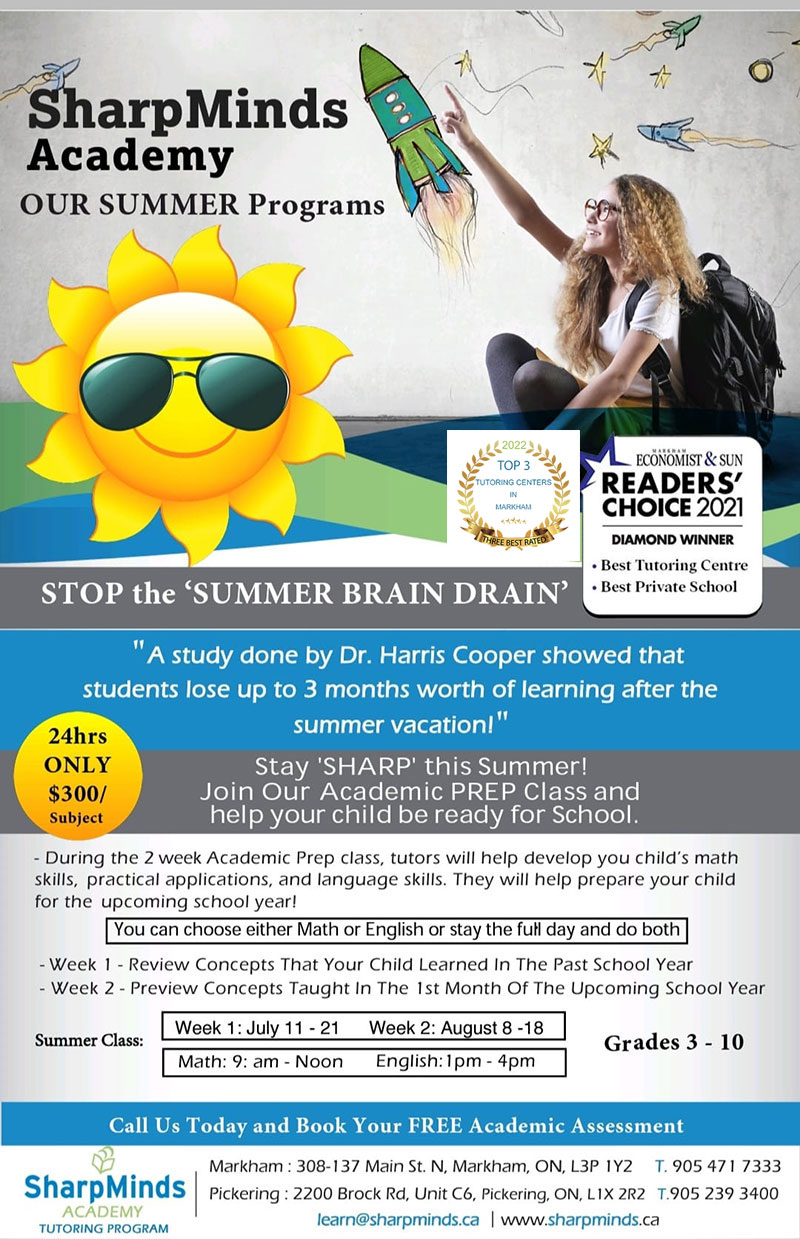 Summer Tutoring - SharpMinds Academy